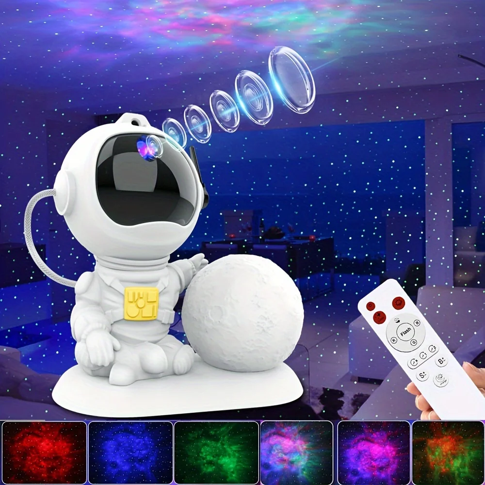 Novelty-Dimmable-Astronaut-Star-Projector-Color-Changing-Moon-USB-Power ...