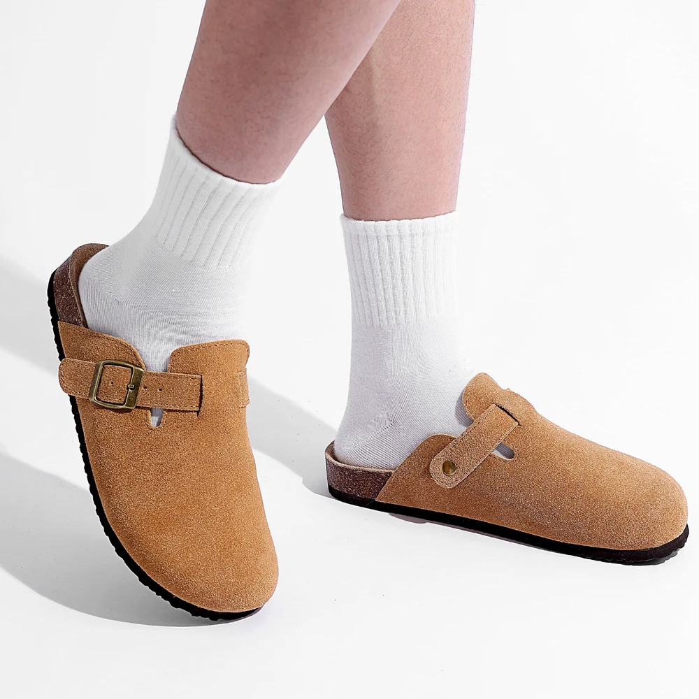 Pallene-Classic-Clogs-Slippers-Women-Slip-on-Leather-Cork-Sandals-Cork ...