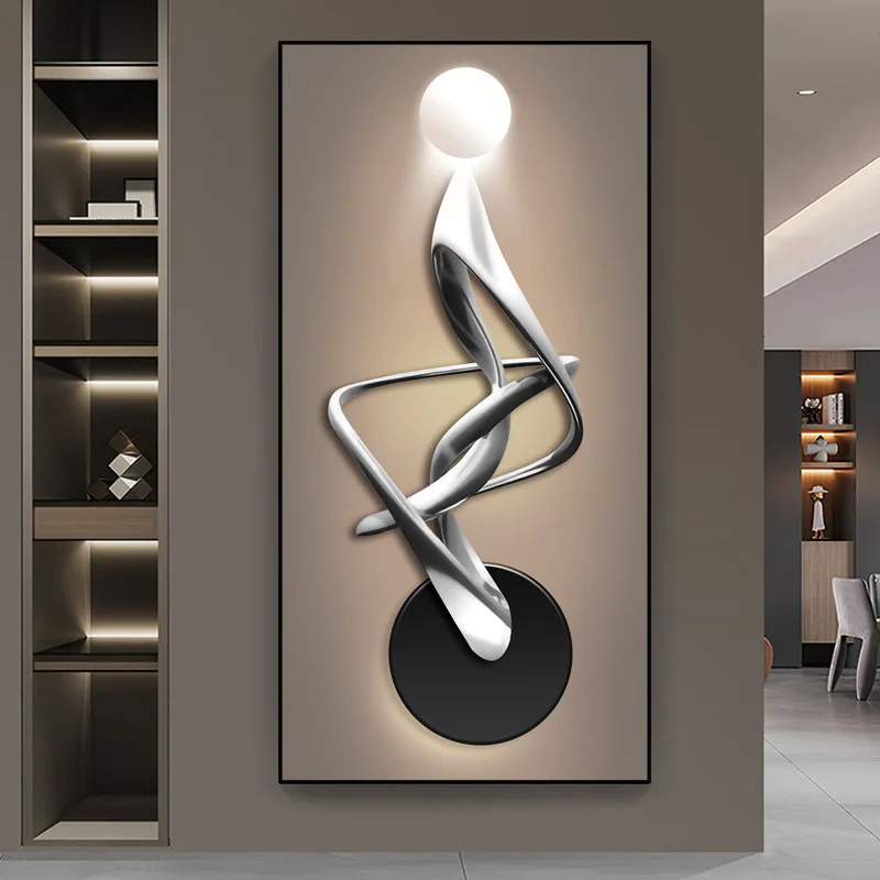 Modern Luxury Statue Canvas Posters and Prints 3D Sculpture Decorative ...