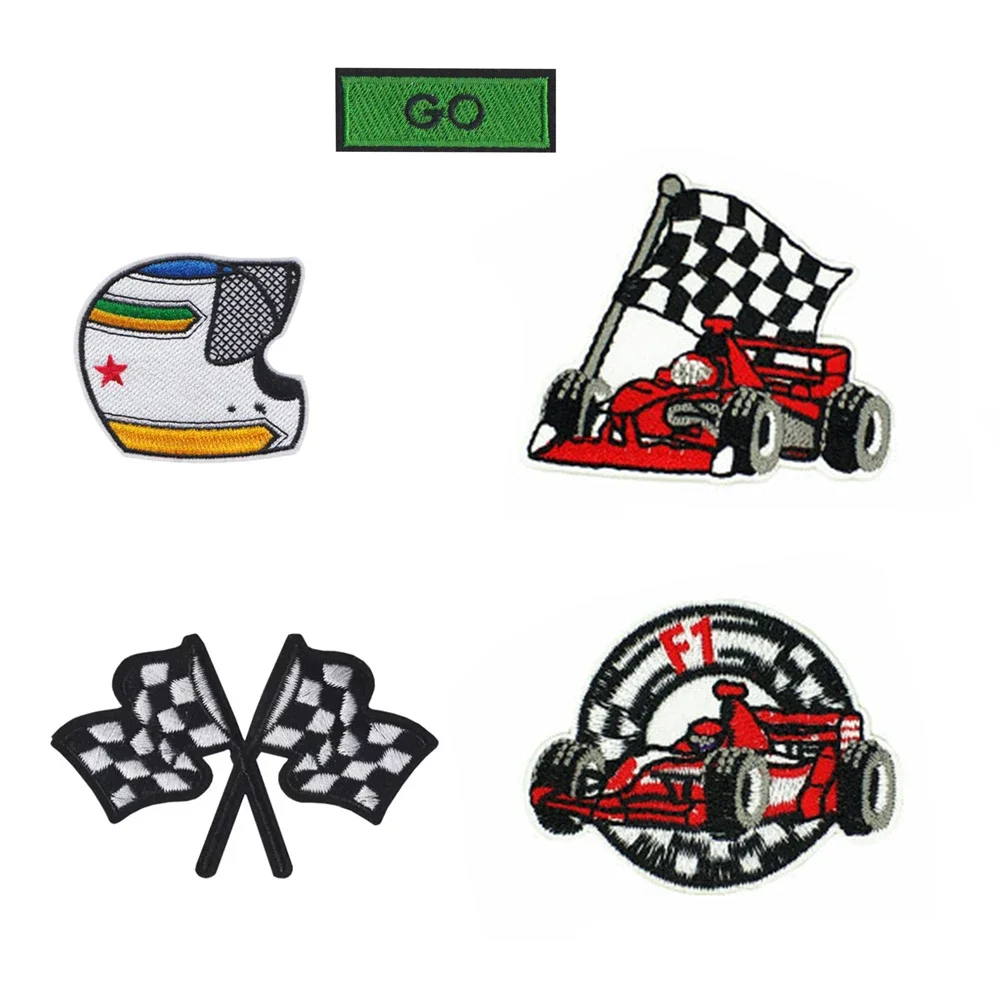 76-Emblem-Car-Race-Helmet-Locomotive-Badge-Patch-Embroidered-Iron ...