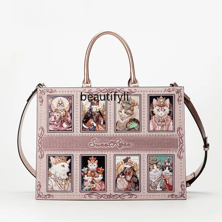 Design-Women-s-Bag-Rococo-Cat-Tote-Bag-Small-Square-Bag-Affordable ...