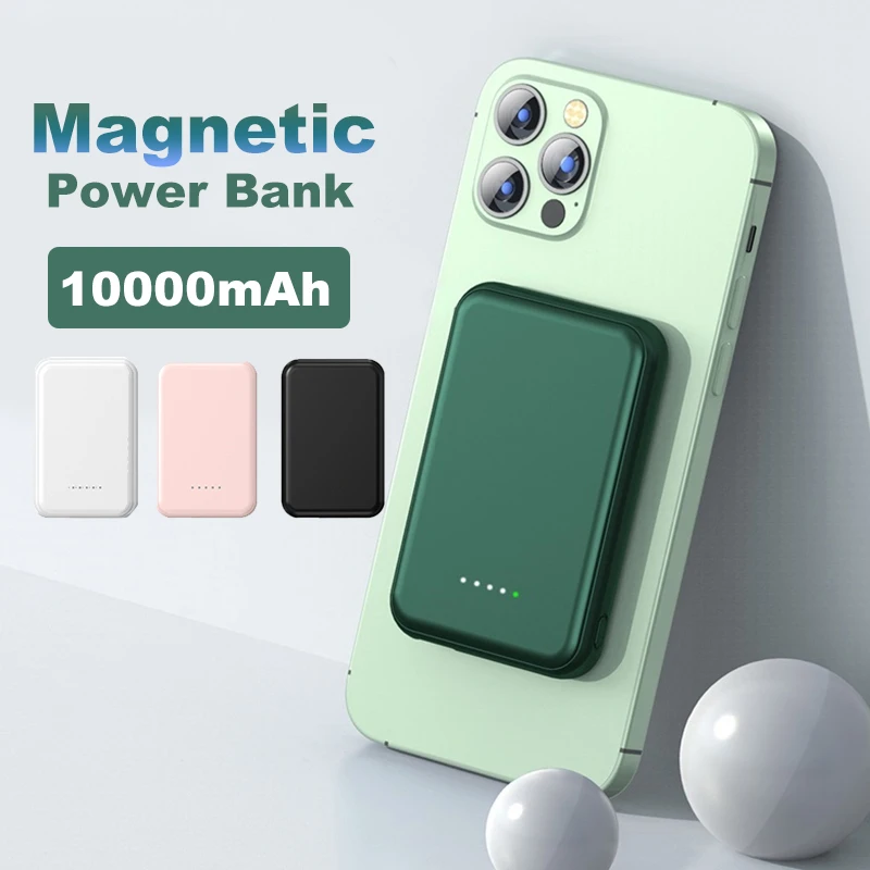 10000mAh Mini Magnetic Power Bank for iPhone 13 12 Mini Pro Max ...