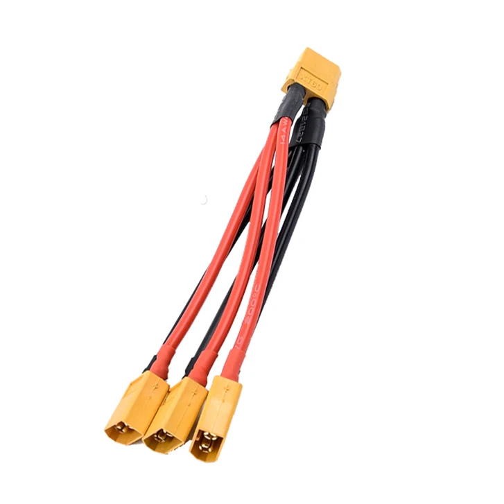XT60 Parallel Battery Connector Male/Female Cable Dual Extension Y Splitter/ 3-Way 14AWG ...