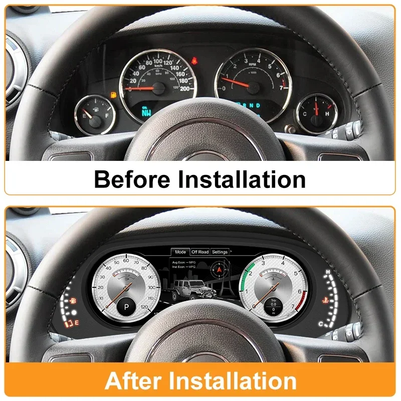 Para Jeep Wrangler 2011-2017 tablero de instrumentos pantalla Digital 5 ...