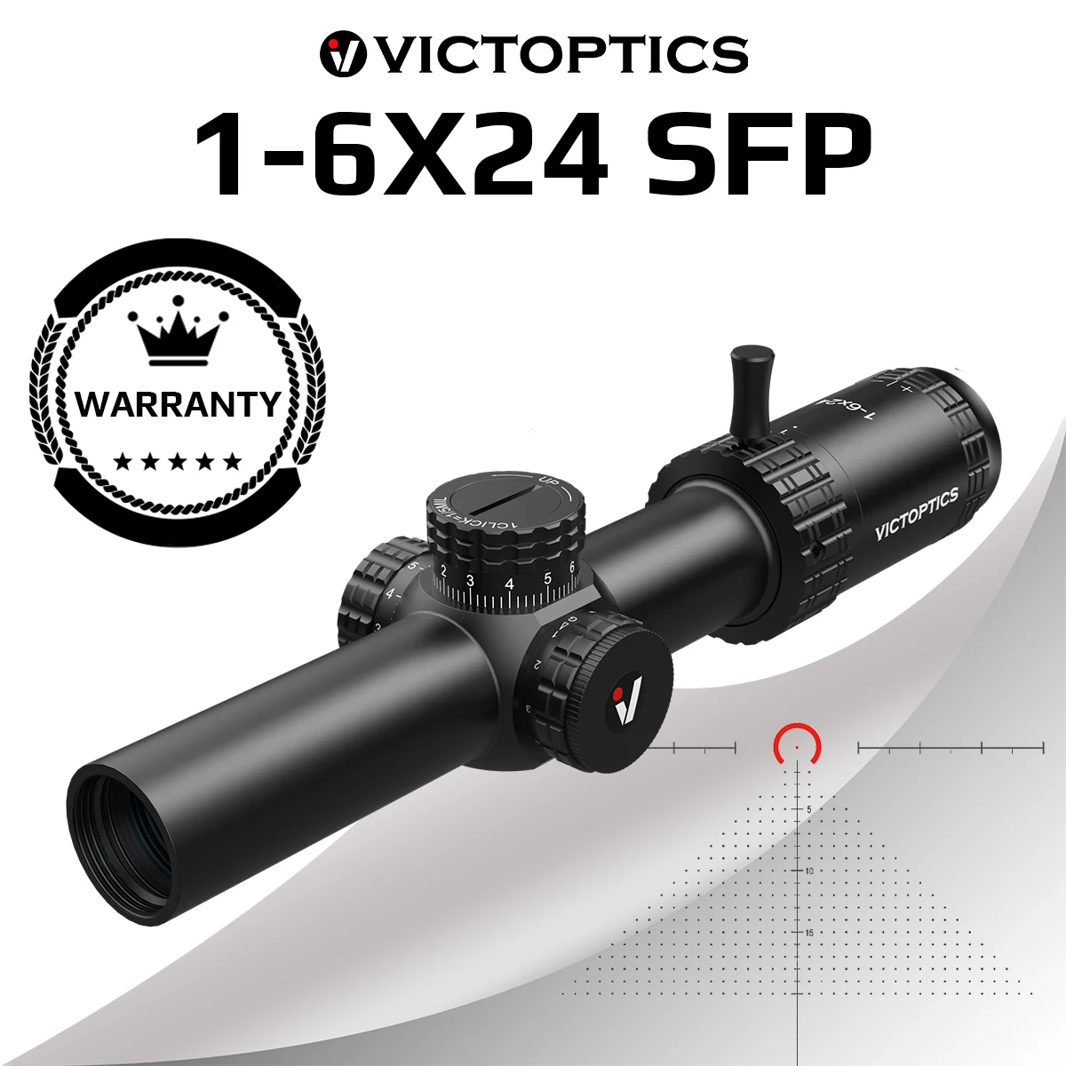 VictOptics S6 1-6x24 SFP Riflescope With Red&Green Illumination Turret ...