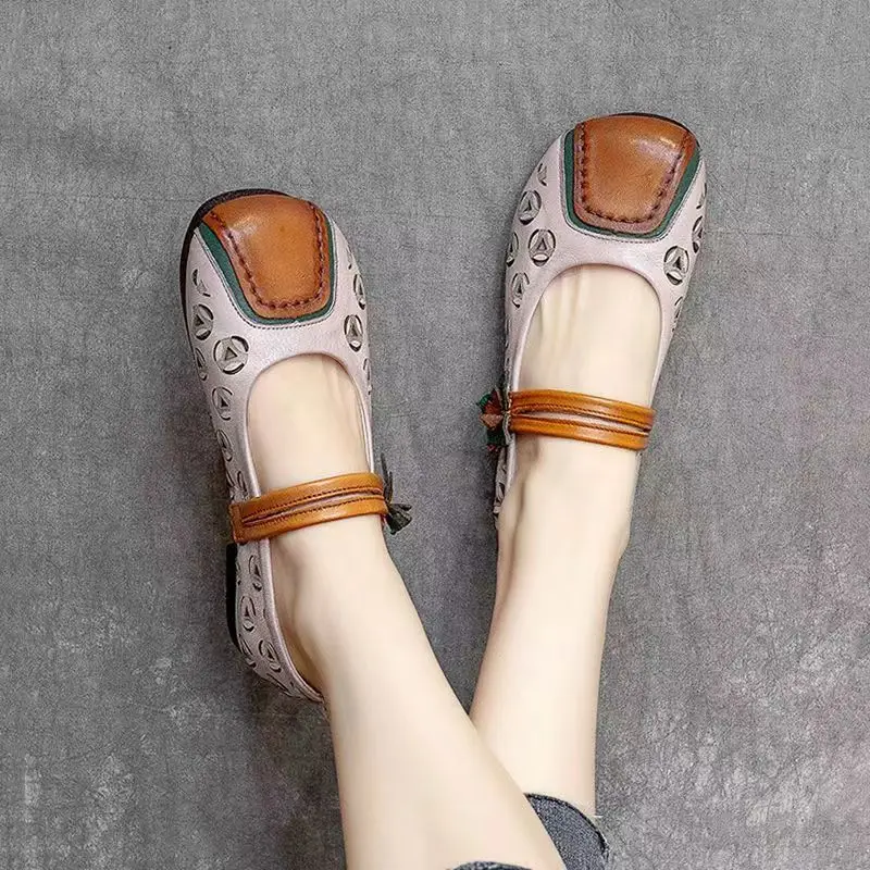 Patches hollow mary janes flats women summer butterfly strappy shoes ...