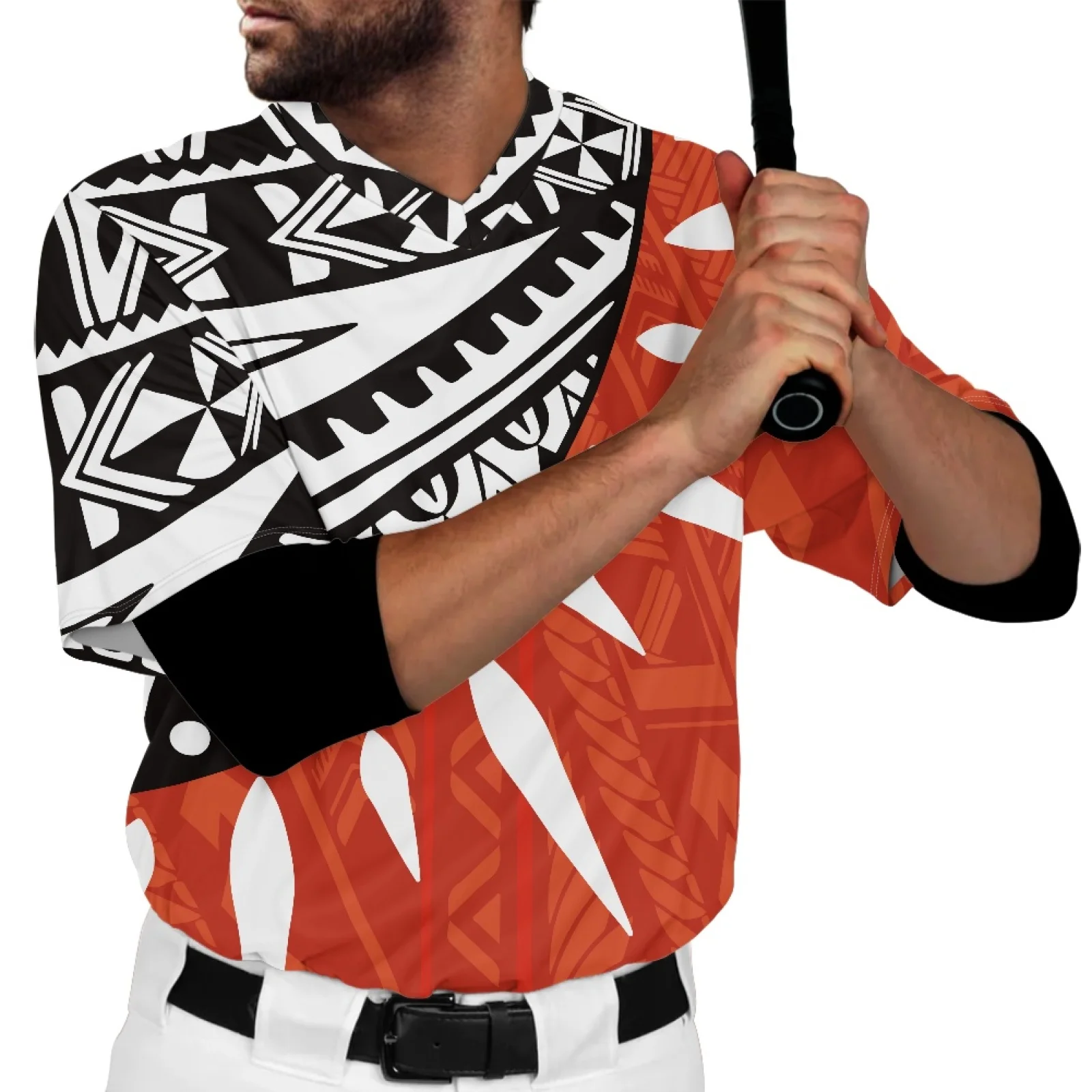 Polynesian-Tribal-Samoan-Totem-Tattoo-Samoa-Prints-Mens-Baseball-Jersey ...