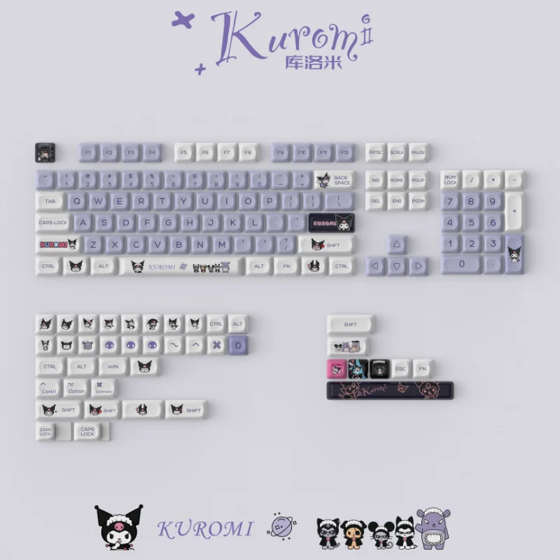 Hot-Sale-Sanrio-Anime-Kuromi-Keycaps-Cartoon-Style-Mechanical-Keyboard ...