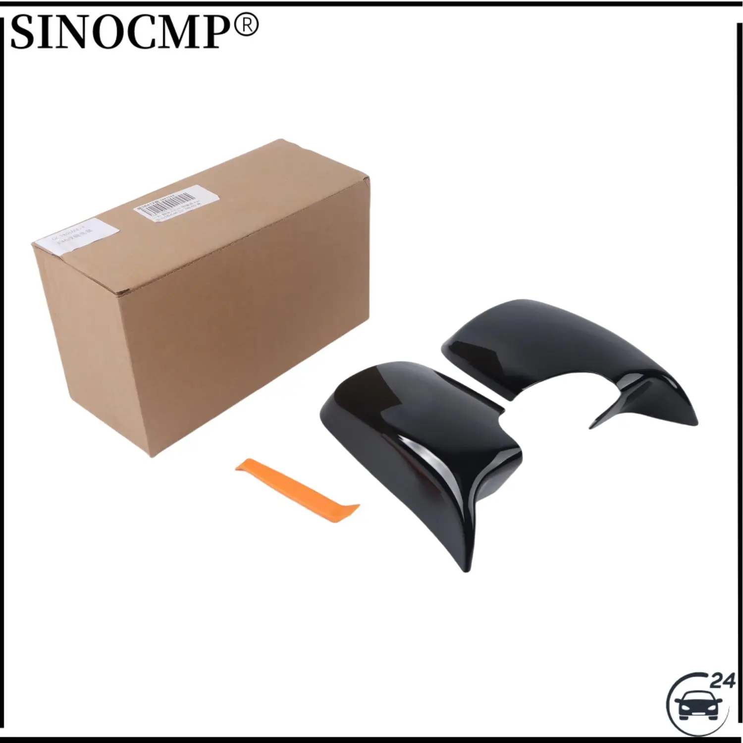 2pcs Rear Side View Door Mirror Cap Cover 51168238375 51168238376 For ...