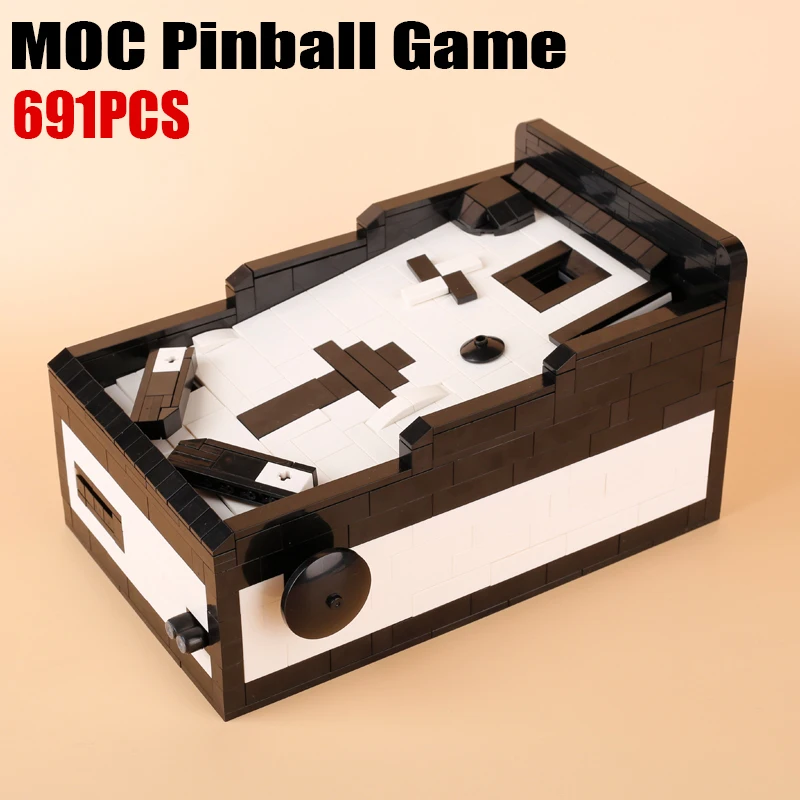 MOC-Pinball-Machine-Building-Blocks-Kit-Player-Marble-Games-Console ...