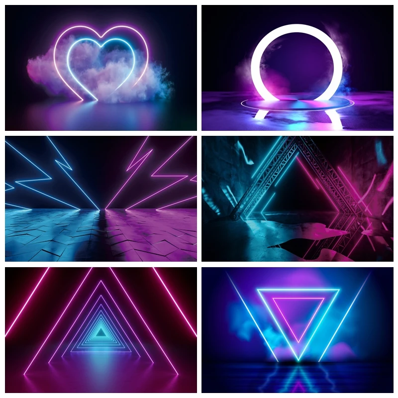 Neon Light Stage Party Cool Dancing Bar Photo Backdrop Photography ...