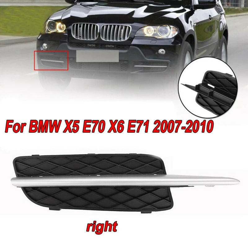 Right Front Lower Bumper Grille Cover Chrome Molding Trim for BMW X5 ...