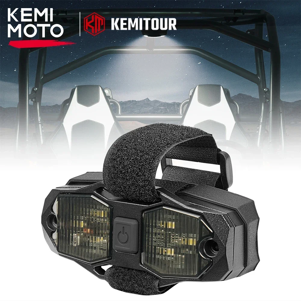 KEMiMOTO-UTV-Dome-Light-Wired-600mAh-Rechargeable-Aluminum-LED-Light ...