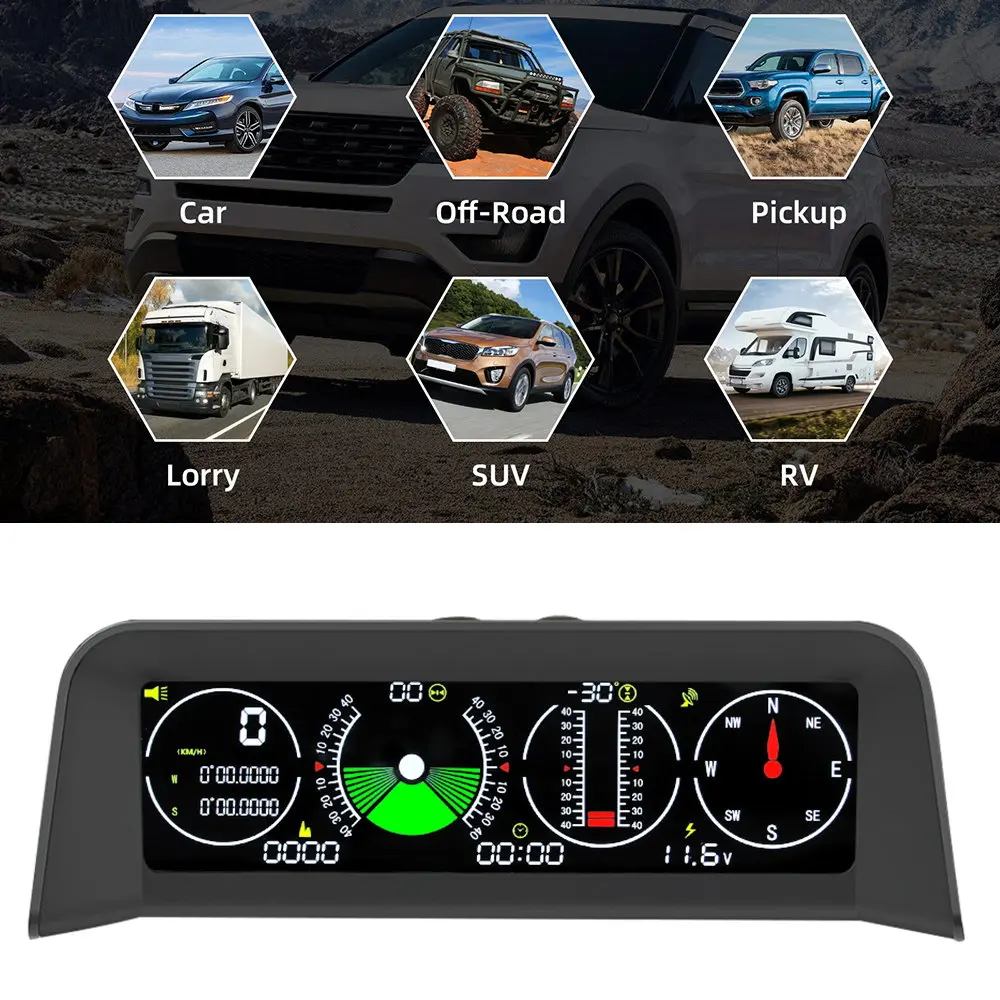X90-GPS-Speedometer-HUD-Head-Up-Display-with-Slope-Meter-Inclinometer ...