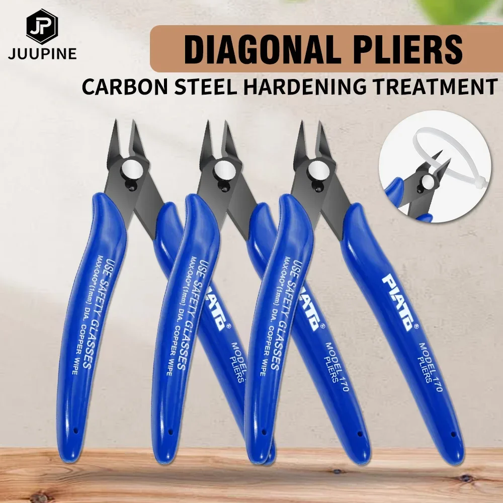 PLATO 170 Blue Flush Cutter Mini Diagonal Cutting Plier Electrical Wire ...
