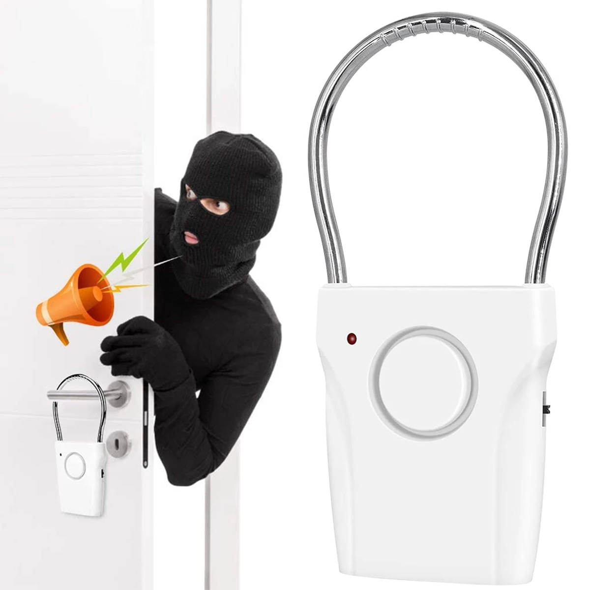 Door-handle-alarm-120dB-with-adjustable-setting-portable-alarm-device ...