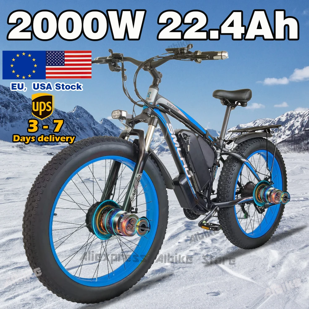 2000W-Fat-Tire-Electric-Bike-48V-22Ah-26-Electric-Mountain-Bikes-55km-h ...