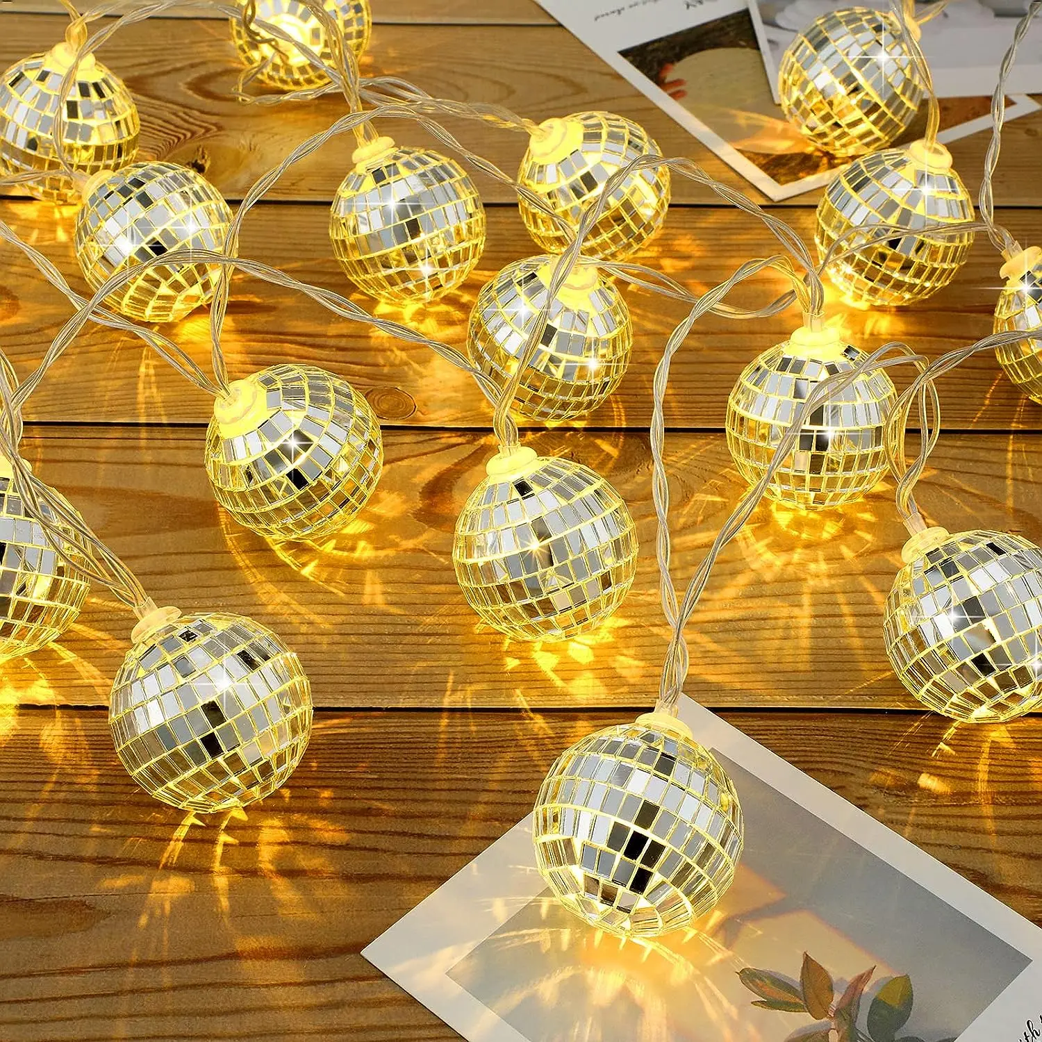 LED-Mirror-Ball-String-Lights-Mosaic-Ball-Lamp-Bar-Party-Christmas-Day ...