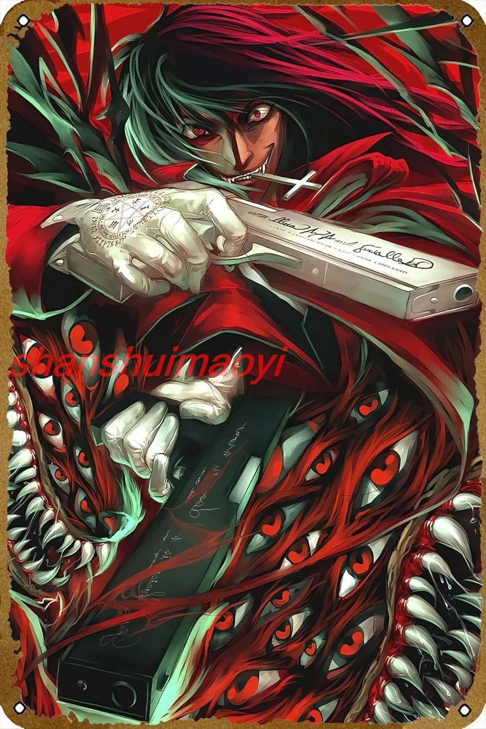 Hellsing Anime Poster Comics Vintage Classic Tin Metal Sign Plaque 8x12 ...