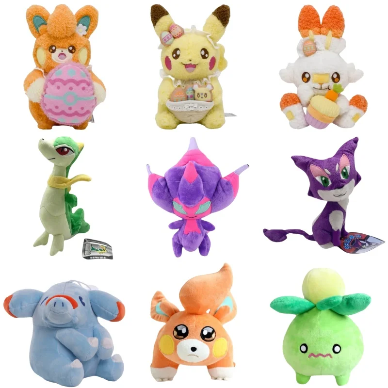 Kawaii-Pokemon-Pikachu-Plush-Lovely-Scorbunny-Pawmi-Smoliv-Servine ...