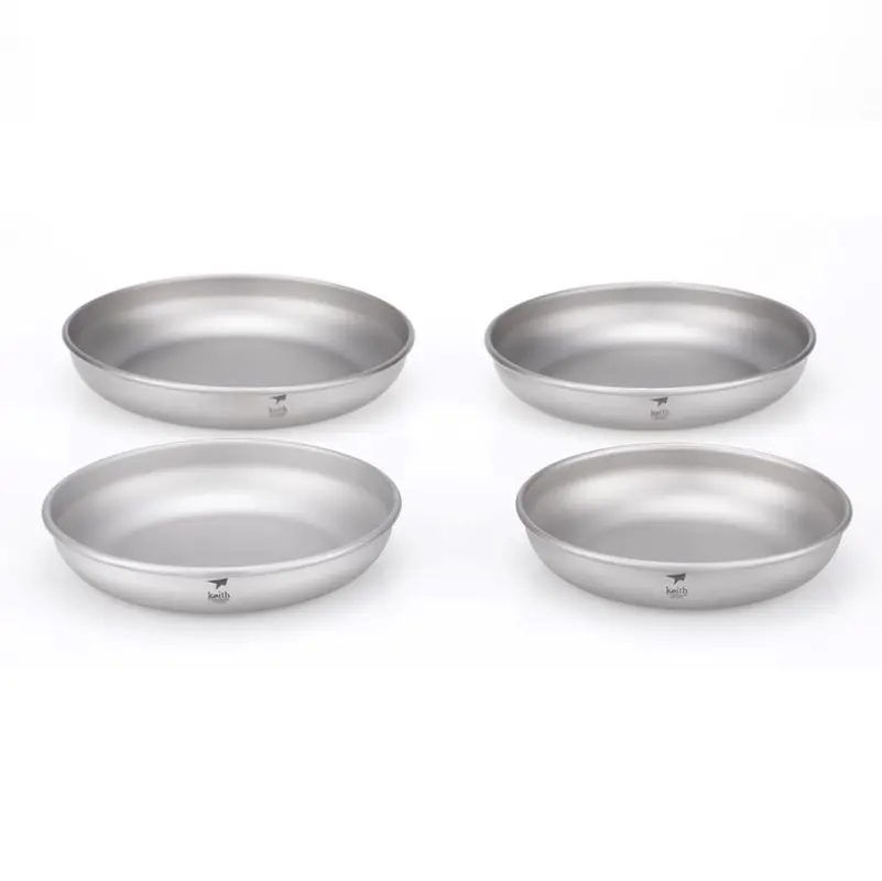 Keith Titanium Plate Camping Titanium Dishes Saucer Outdoor Tableware ...