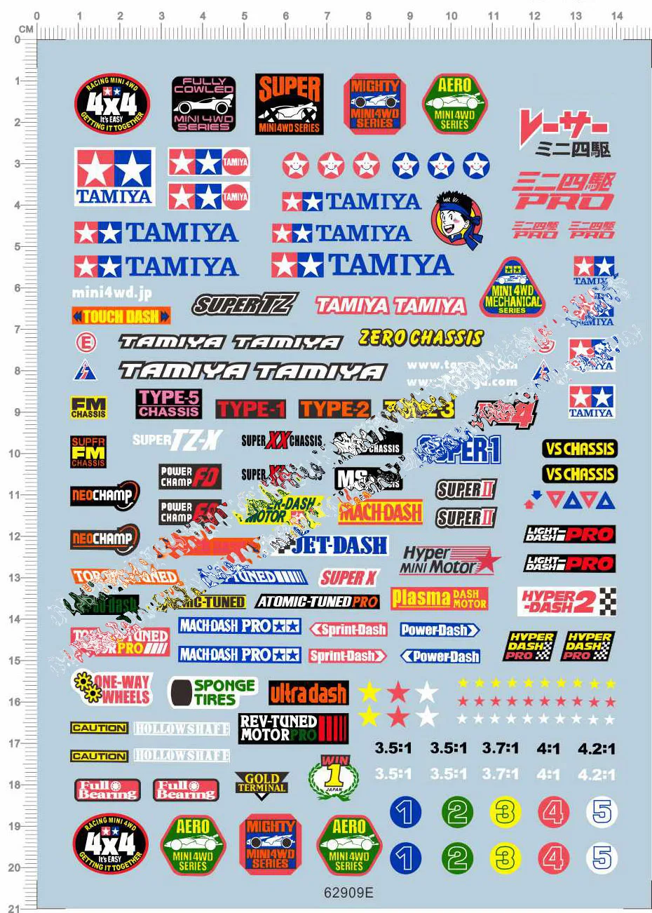 Universal Mini 4WD Sports Racing Car Markings various Logos Model Water ...