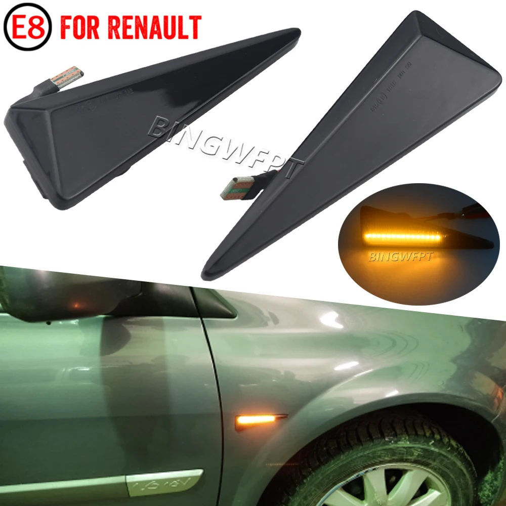 Dynamic-LED-Flashing-Turn-Signal-Side-Marker-Lamp-Car-Light-For-Renault ...