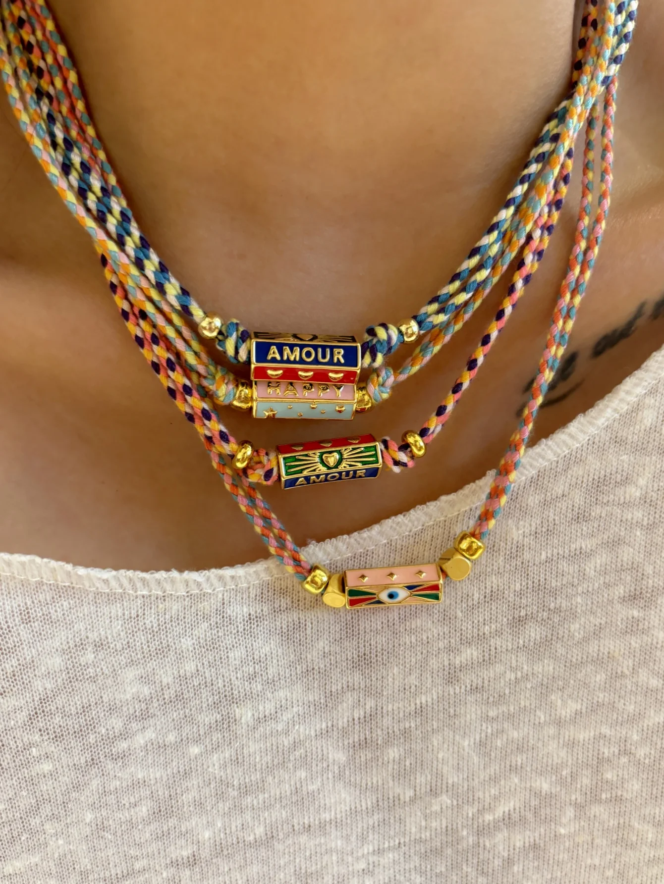 Tribal-Style-Handmade-Braided-Rope-Pendant-Necklace-with-Letter-Charms ...