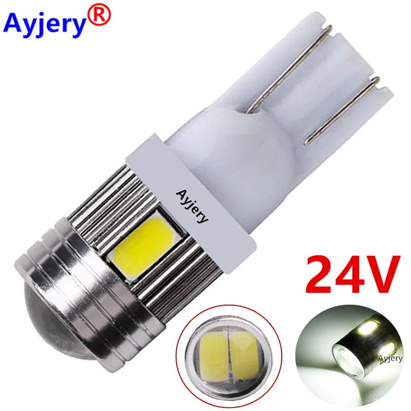 Truck 24v 4-30pcs T10 194 168 W5w Led Light Bulb 5630 5730 6 Smd Lens ...