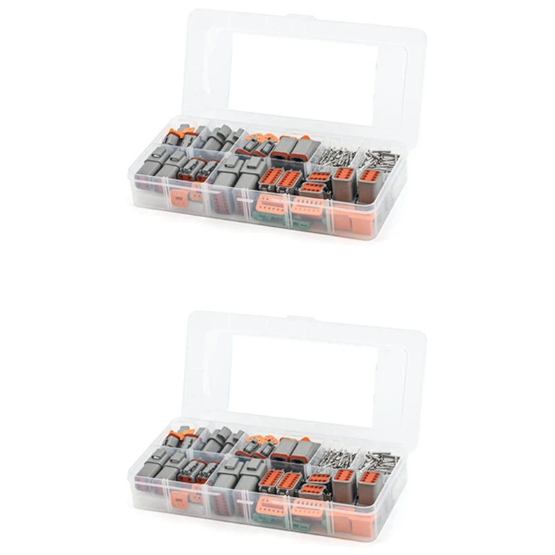 376PCS Deutsch DT Gray Connector Kit With 16 Solid Contacts In 2,3,4,6 ...