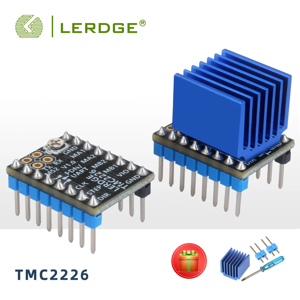 LERDGE TMC2226 V1.0 스테퍼 모터 드라이버, UART 교체 TMC 2208 TMC2225 A4988 lv8729 ...