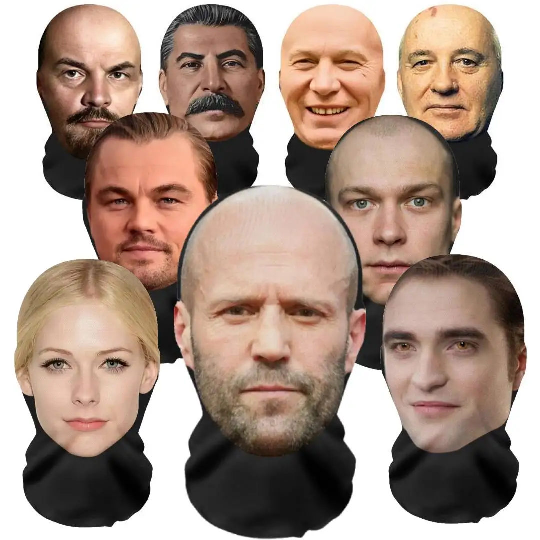 New 3D Printed Mask Funny Mesh Mask Full Face Headwear Elastic Mesh ...