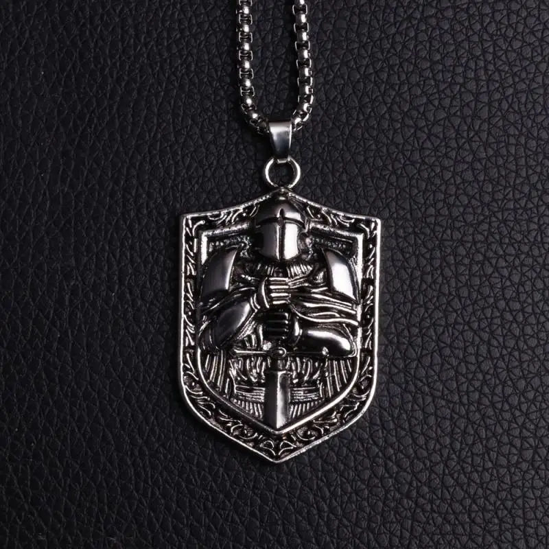 Latest-Shield-Pendant-Necklace-Carved-Templar-Pendant-Necklace-Men-s ...