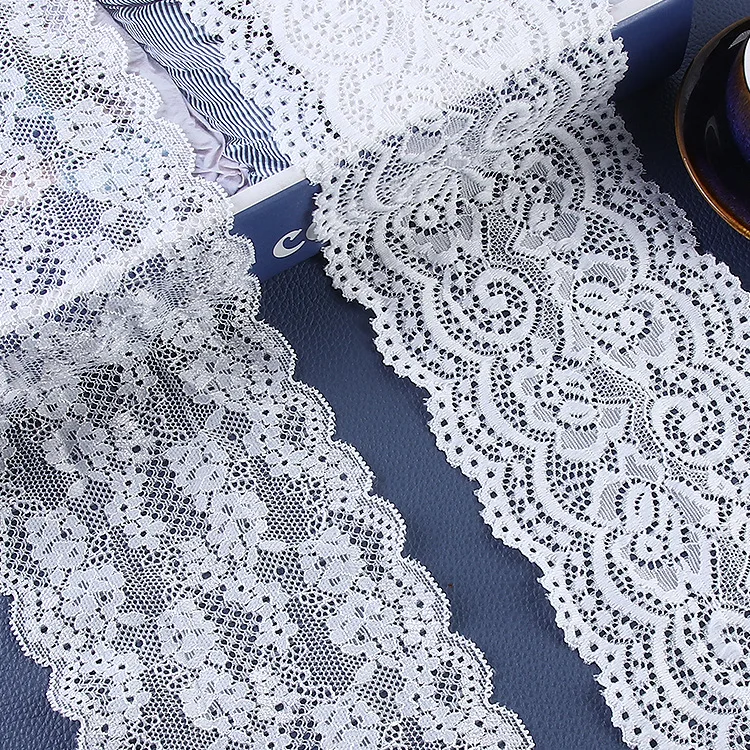 Elastic Hollow Lace White Lace Fabric Webbing Decoration Packing ...