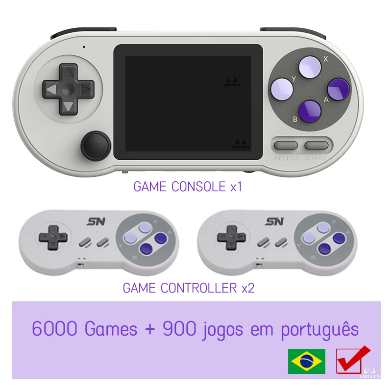 SF2000 Mini Portable Video Game Console Built-in 10000 Retro Games 3.0 ...