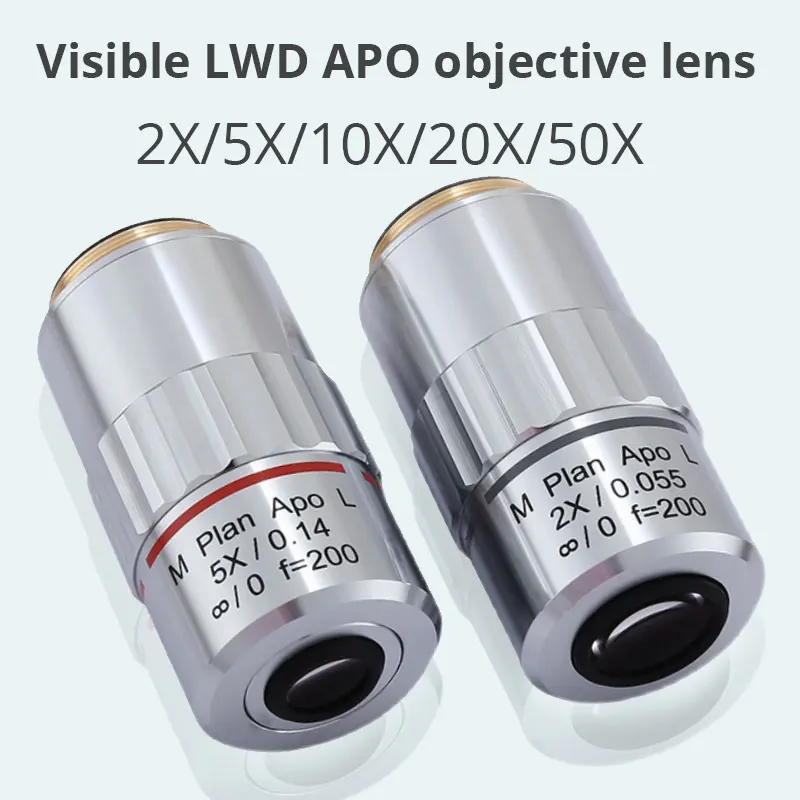2X 5X 10X 20X 50X Visible APO Plan Apochromatic Objective ...