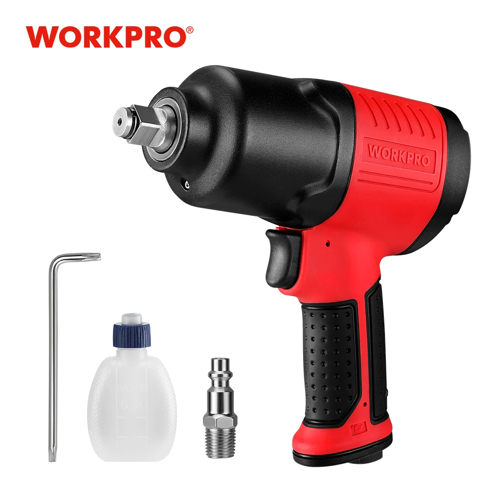 WORKPRO 1/2 ''드라이브 에어 임팩트 렌치 Max 610N.m 고 토크 출력 경량 설계 전문 공압 임팩트 렌치