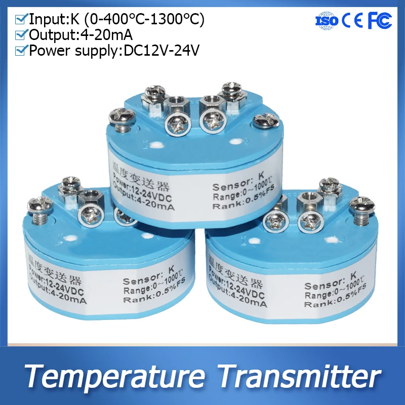 K-Type-Temperature-Transmitter-4-20mA-Output-Thermocouple-Thermal ...