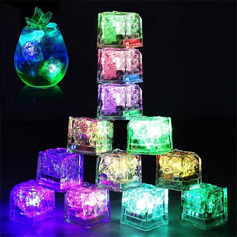 Led Ice Cubes Multi Color Light-up Ice Shape Lights Waterproof Color ...