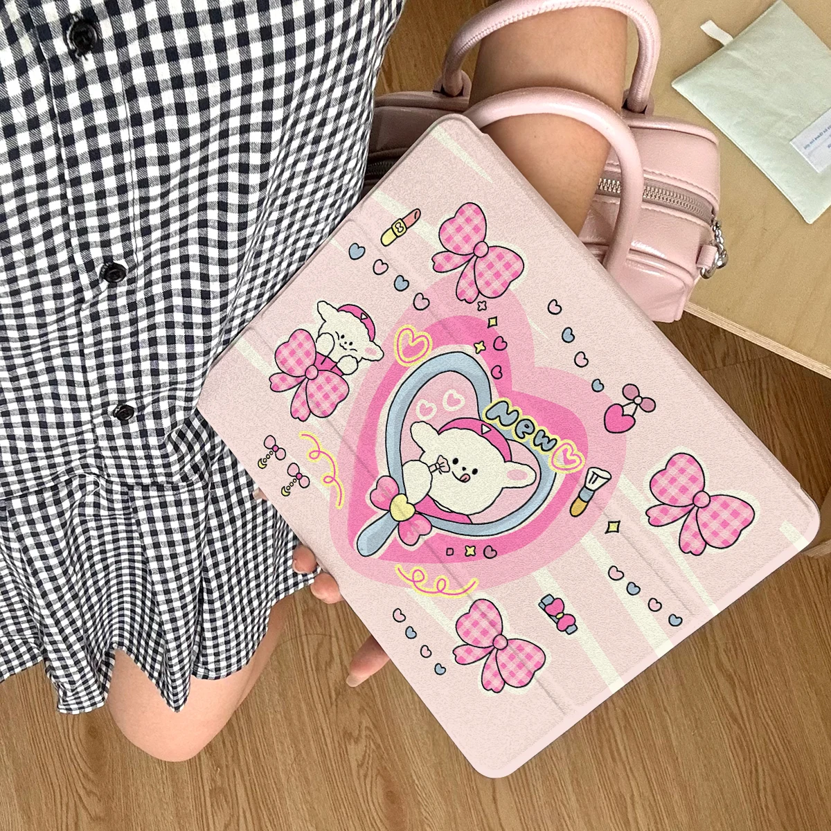 Cute Bow Dog Tablet Case For Apple iPad Pro 2024 11 inch 2025 Air 5/4 ...