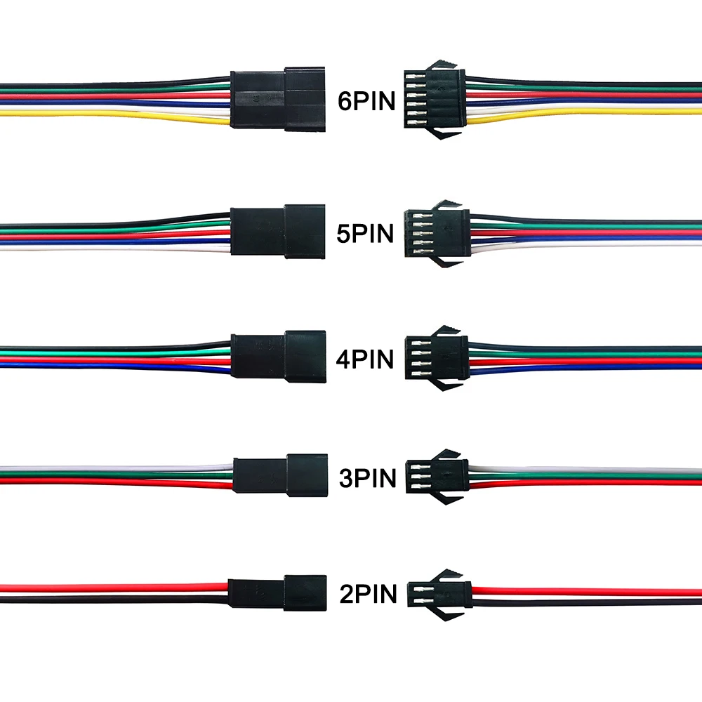 15cm-Male-Female-JST-Connector-2pin3pin4pin5pin6pin-Wire-Cable-for ...