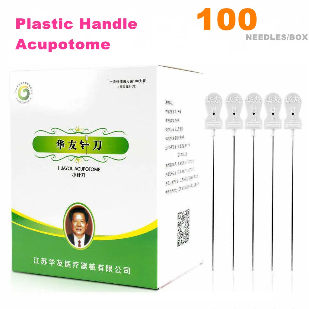 100-Pcs-Disposable-Sterile-Acupuncture-Needles-Plastic-Handle-Blade ...