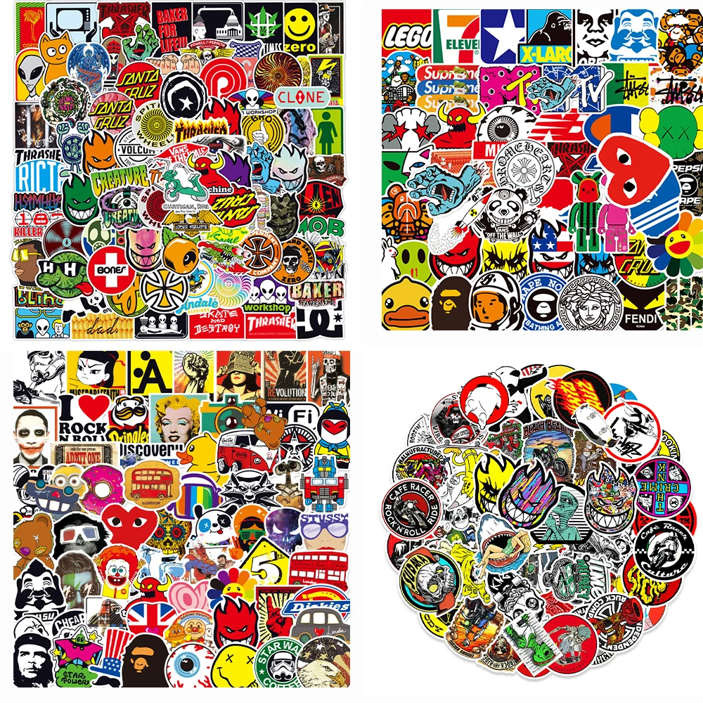 10/30/50pcs Cool Skateboard Street Fashion Logo Diy Exquisite Graffiti ...