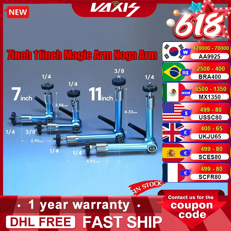VAXIS-7inch-11inch-Magic-Arm-Noga-Arm-1-4-3-8-Mount-Articulating ...