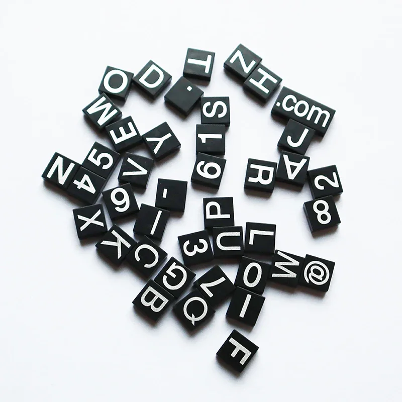 Building Blocks 41PCS DIY Letters Numbers Tile Printing Constructor ...