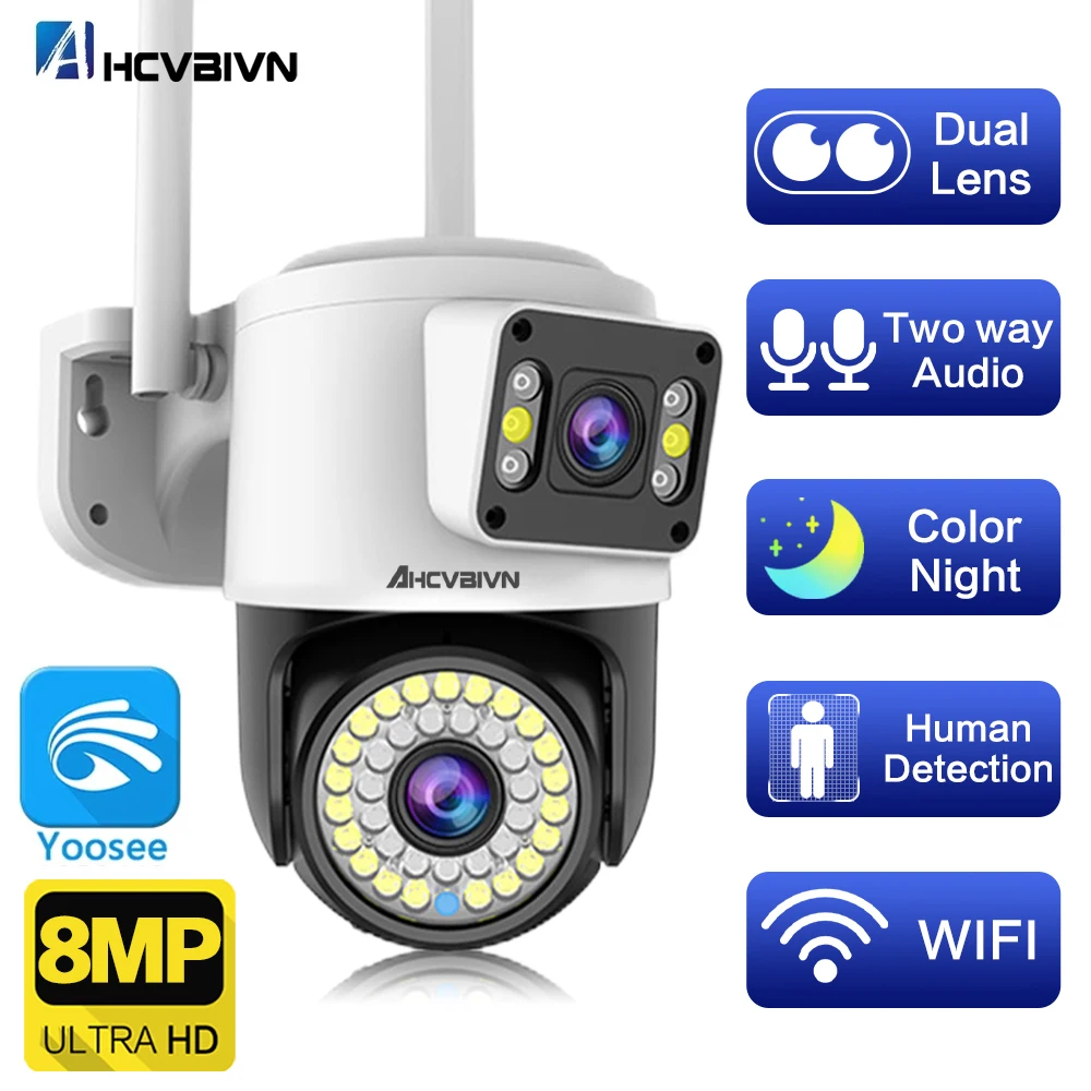Dual-Lens-WiFi-Camera-PTZ-AI-Human-Detection-Monitor-Outdoor-Color ...