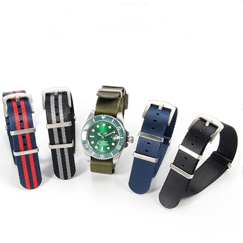 20 22mm Premium Smooth Soft Nylon Watch Strap Omega 007 Replacement ...