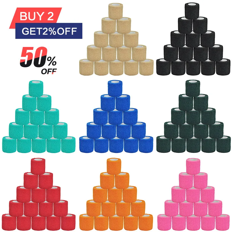 5-4-8m-Gauze-Bandage-Self-adhesive-Breathable-Elastic-Bandages-for ...