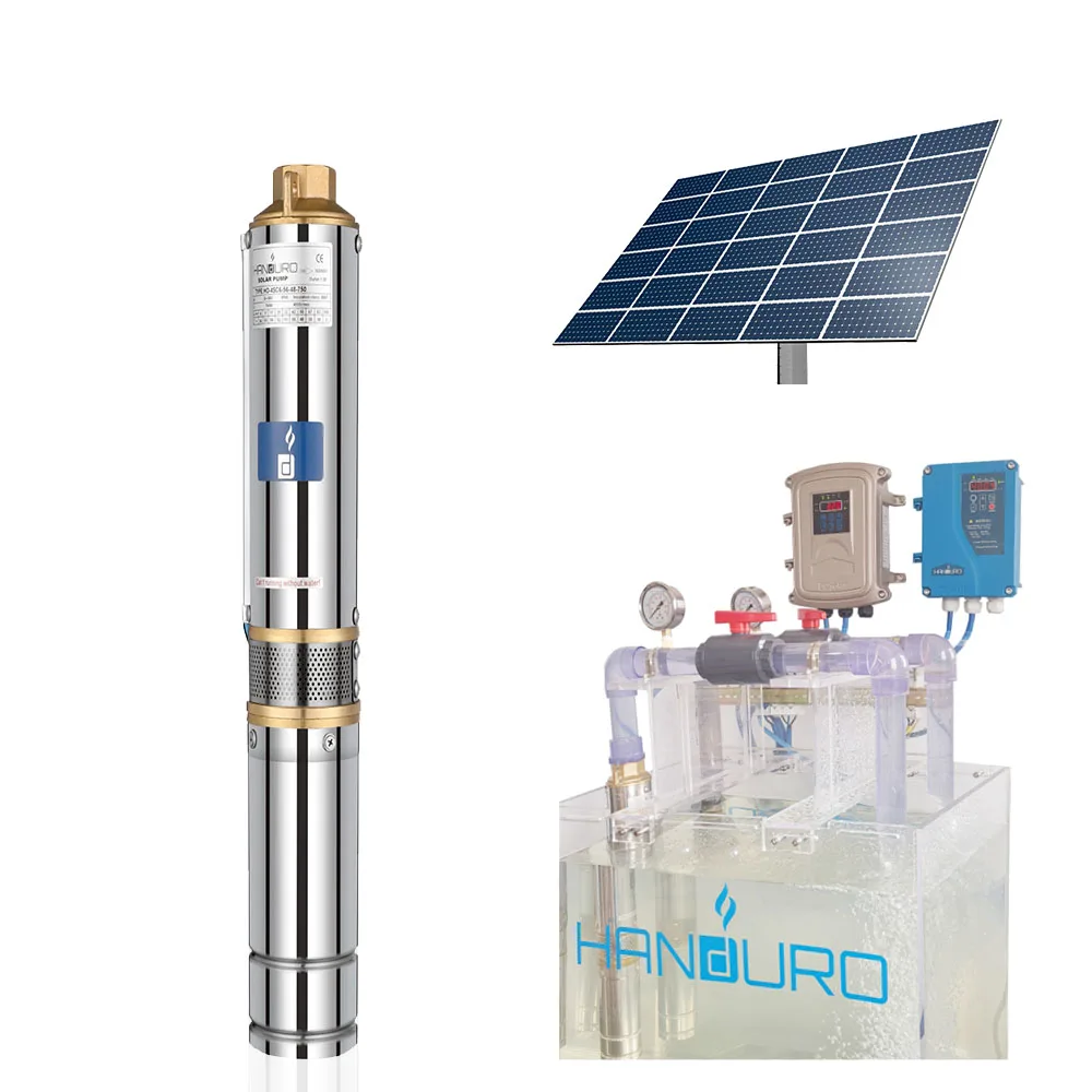 110v 1500w 6m3/h 125m 3 Inch Handuro Solar Submersible Water Pump ...