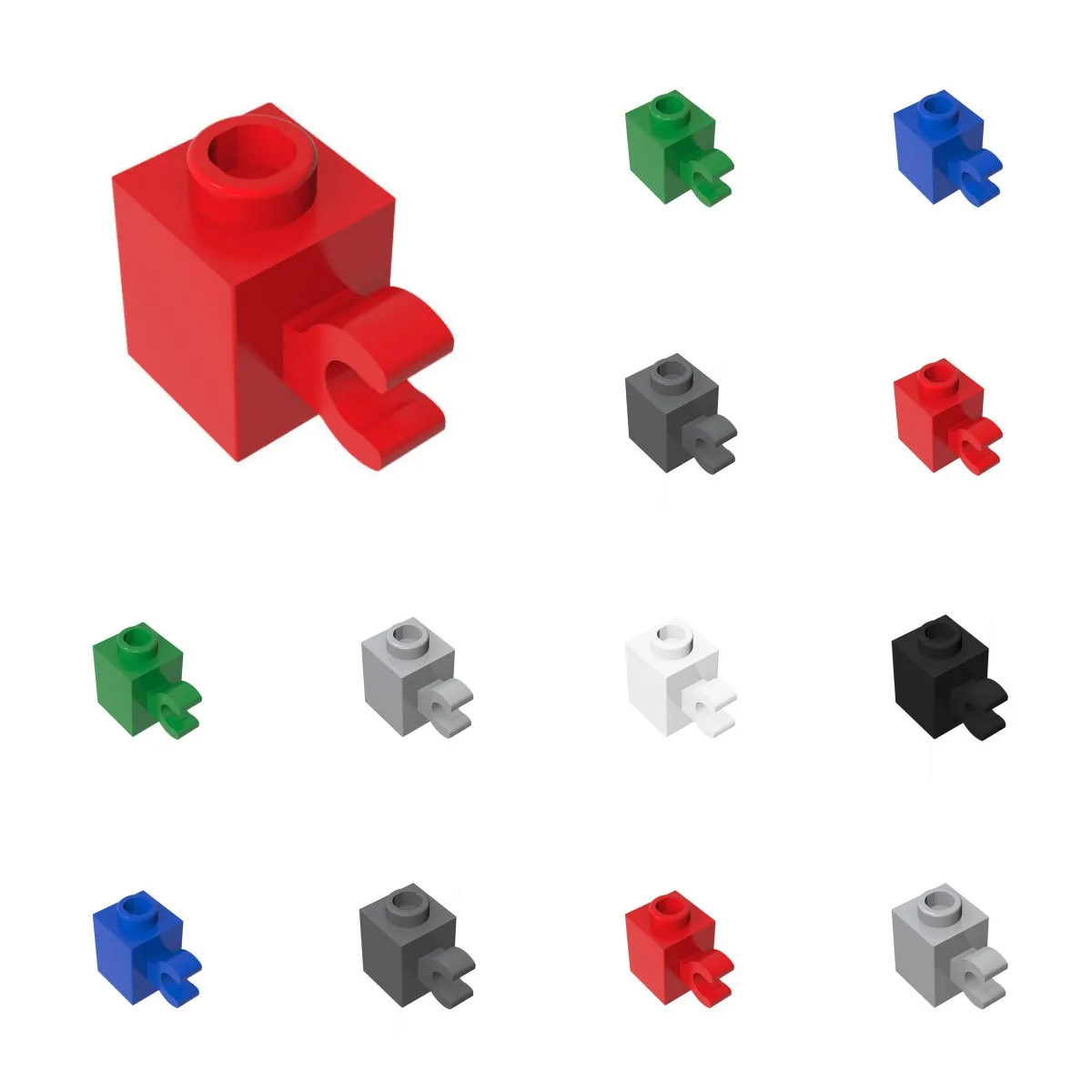 50pcs 60476 Modified 1x1 with Clip Horizontal Grip Building Block Toy ...